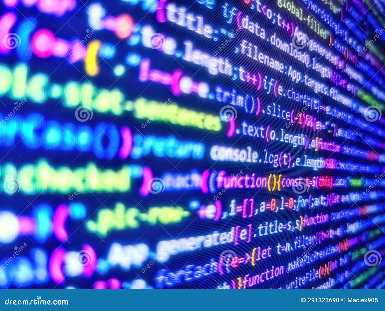 Computer Code Data Python Binary Code Abstract Program Code On Computer Screen Digital