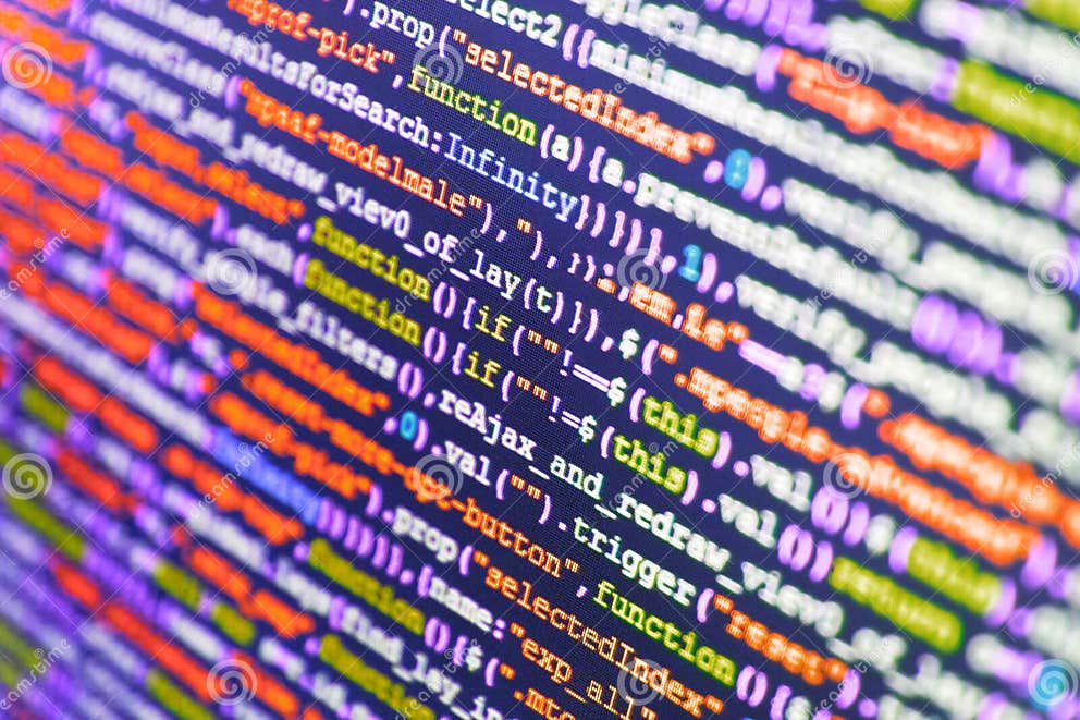 Computer Code Data. Server Logs Analysis Stock Photo - Image of design ...