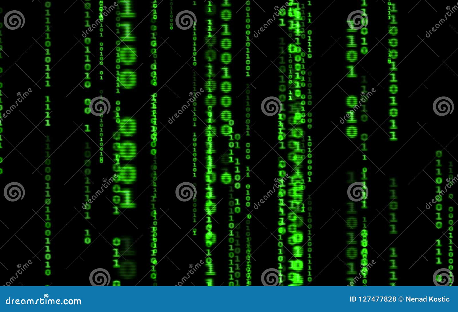 Computer Code Falling Matrix Style. Stock Illustration - Illustration ...