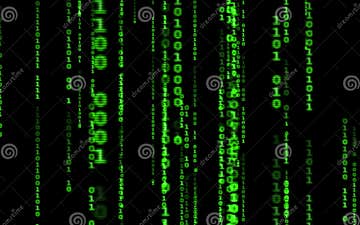 Computer Code Falling Matrix Style. Stock Illustration - Illustration ...