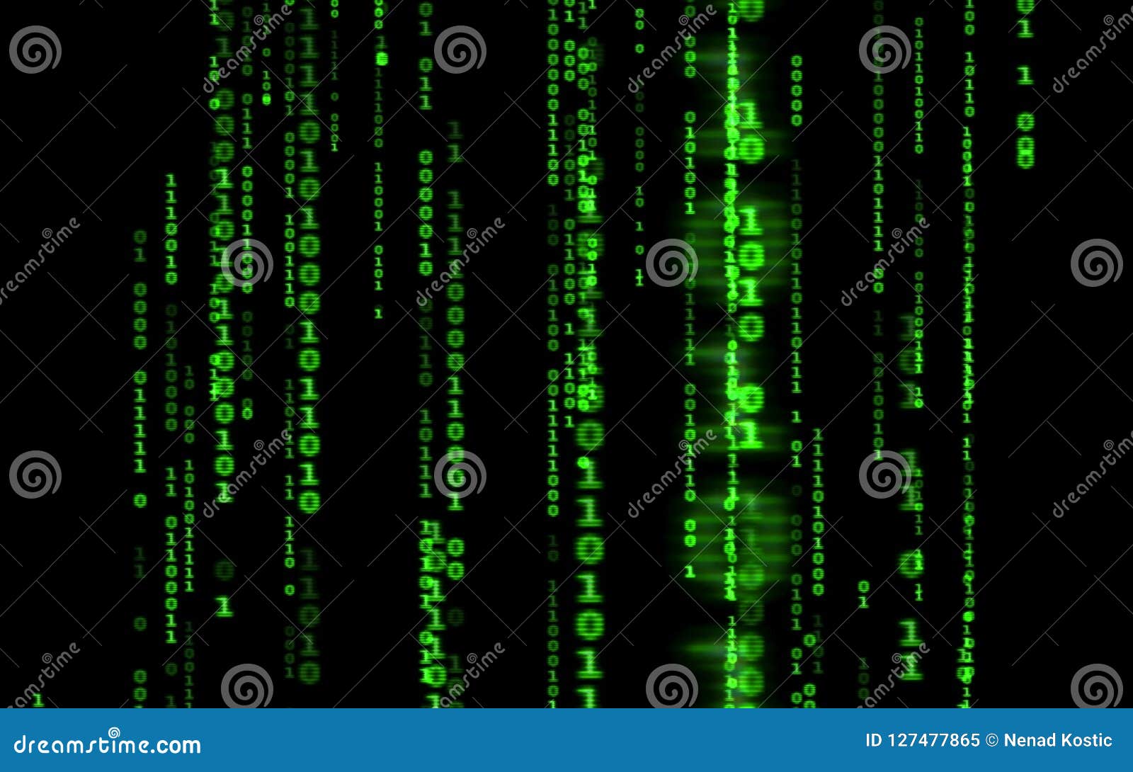 Computer Code Falling Matrix Style. Stock Illustration - Illustration ...