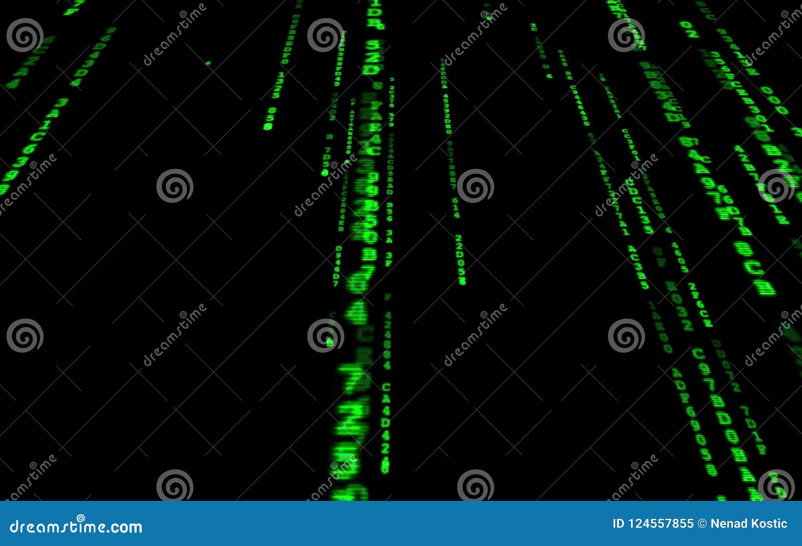 Computer Code Falling Matrix Style. Stock Video - Video of design ...