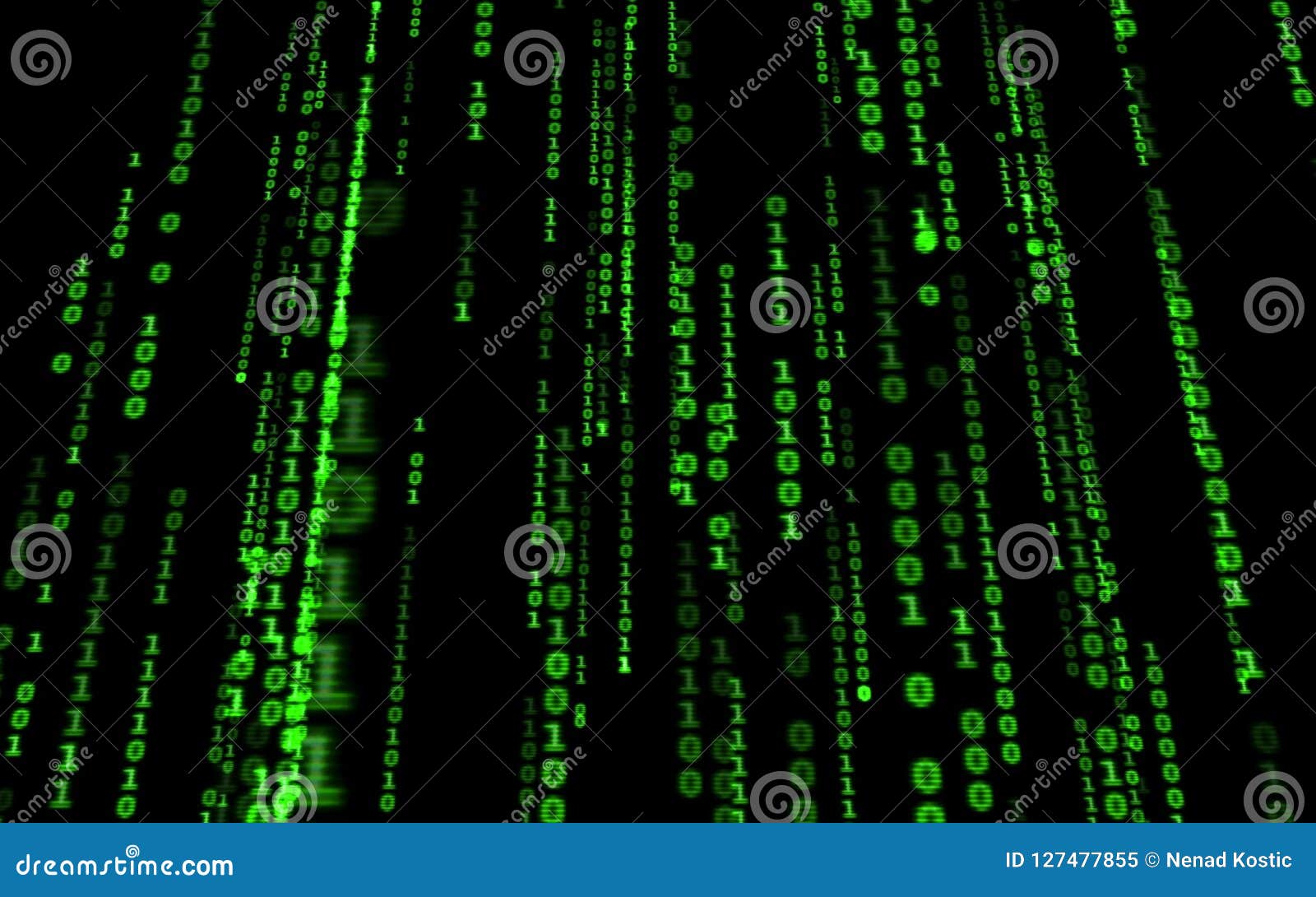 Computer Code Falling Matrix Style. Stock Illustration - Illustration ...