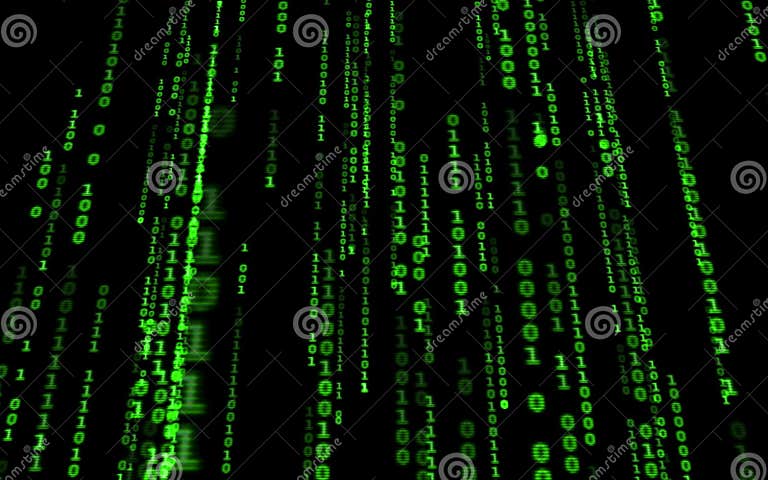 Computer Code Falling Matrix Style. Stock Illustration - Illustration ...