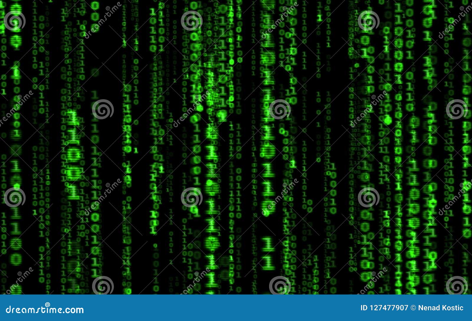 Computer Code Falling Matrix Style. Stock Illustration - Illustration ...