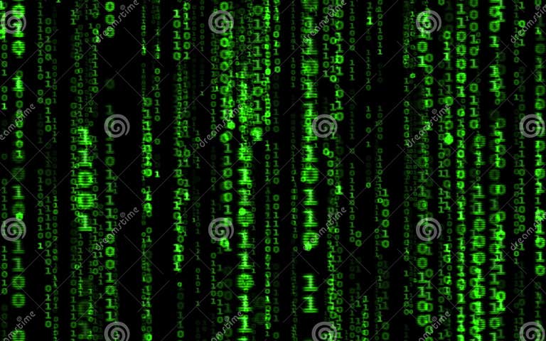Computer Code Falling Matrix Style. Stock Illustration - Illustration ...