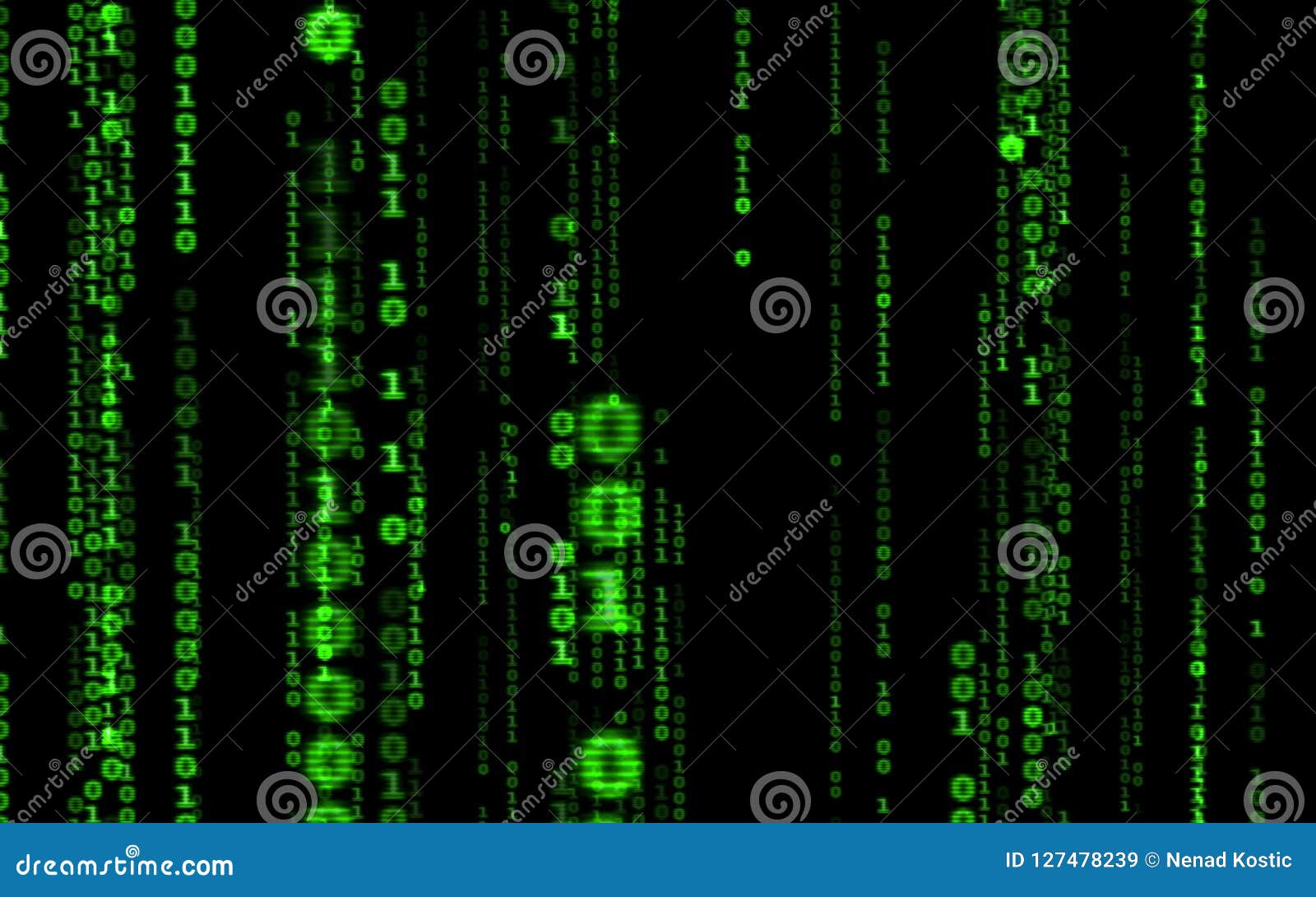 Computer Code Falling Matrix Style. Stock Illustration - Illustration ...
