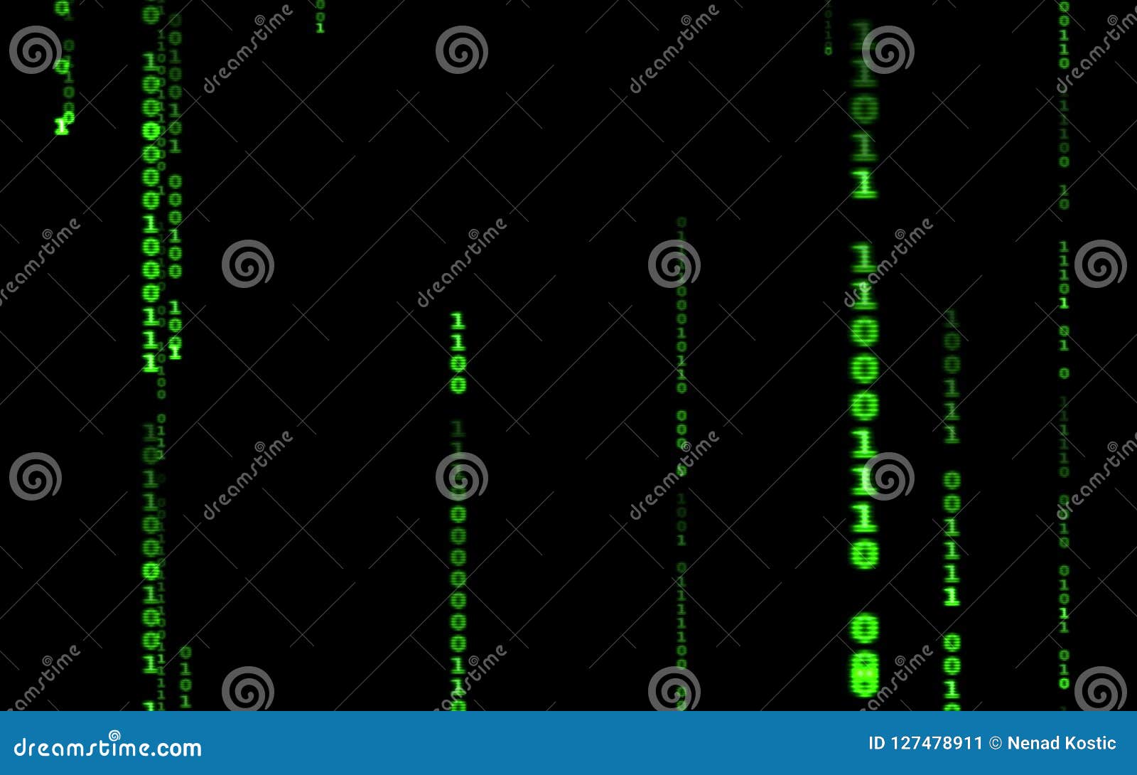 Computer Code Falling Matrix Style. Stock Illustration - Illustration ...
