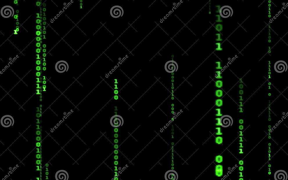 Computer Code Falling Matrix Style. Stock Illustration - Illustration ...