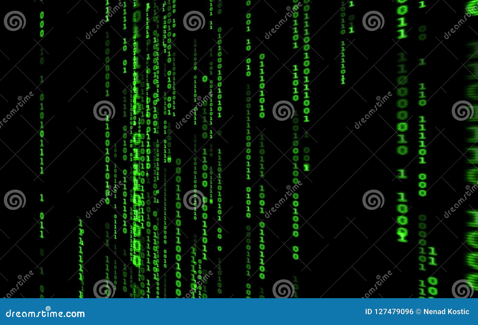 Computer Code Falling Matrix Style. Stock Illustration - Illustration ...