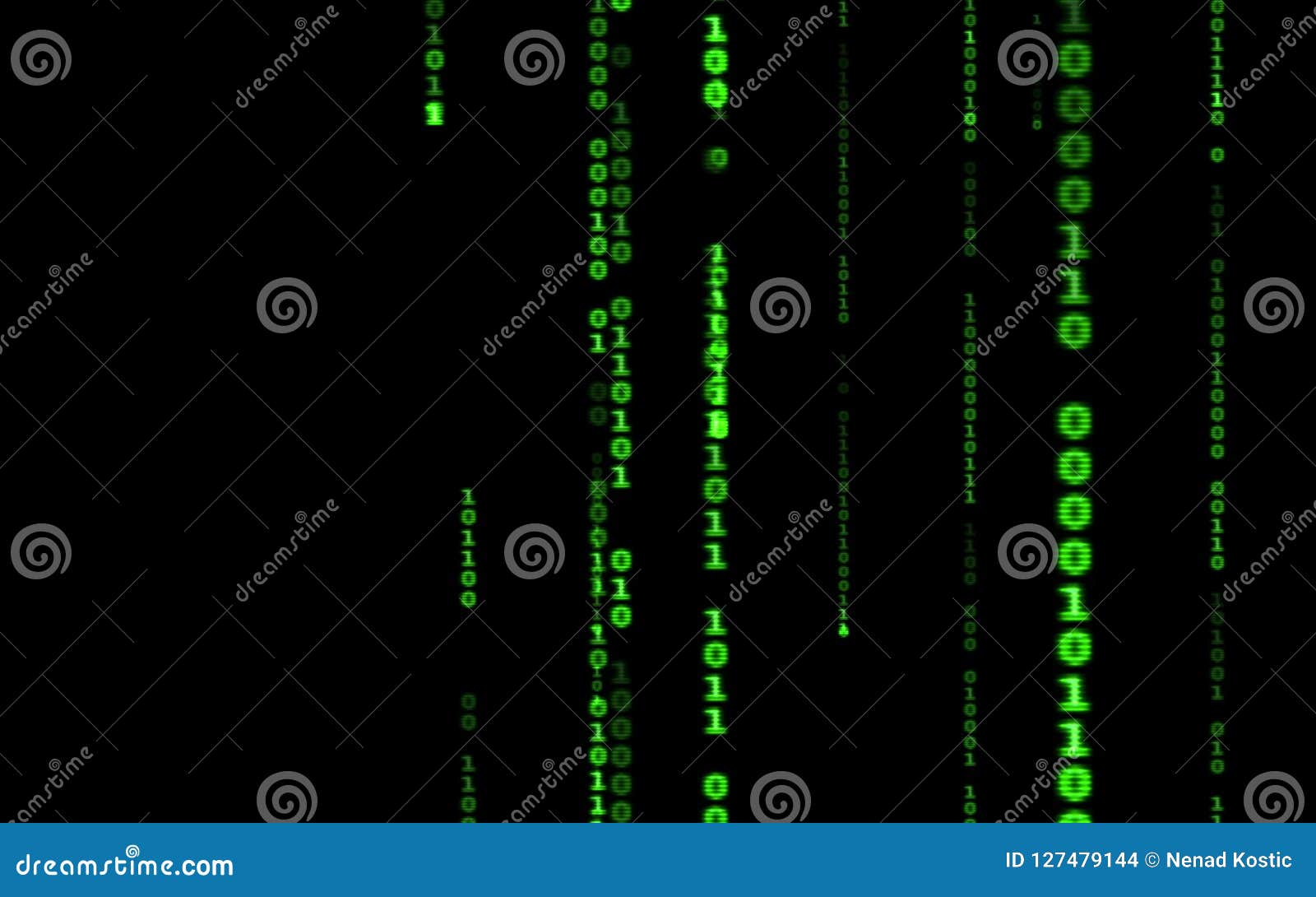 Computer Code Falling Matrix Style. Stock Illustration - Illustration ...