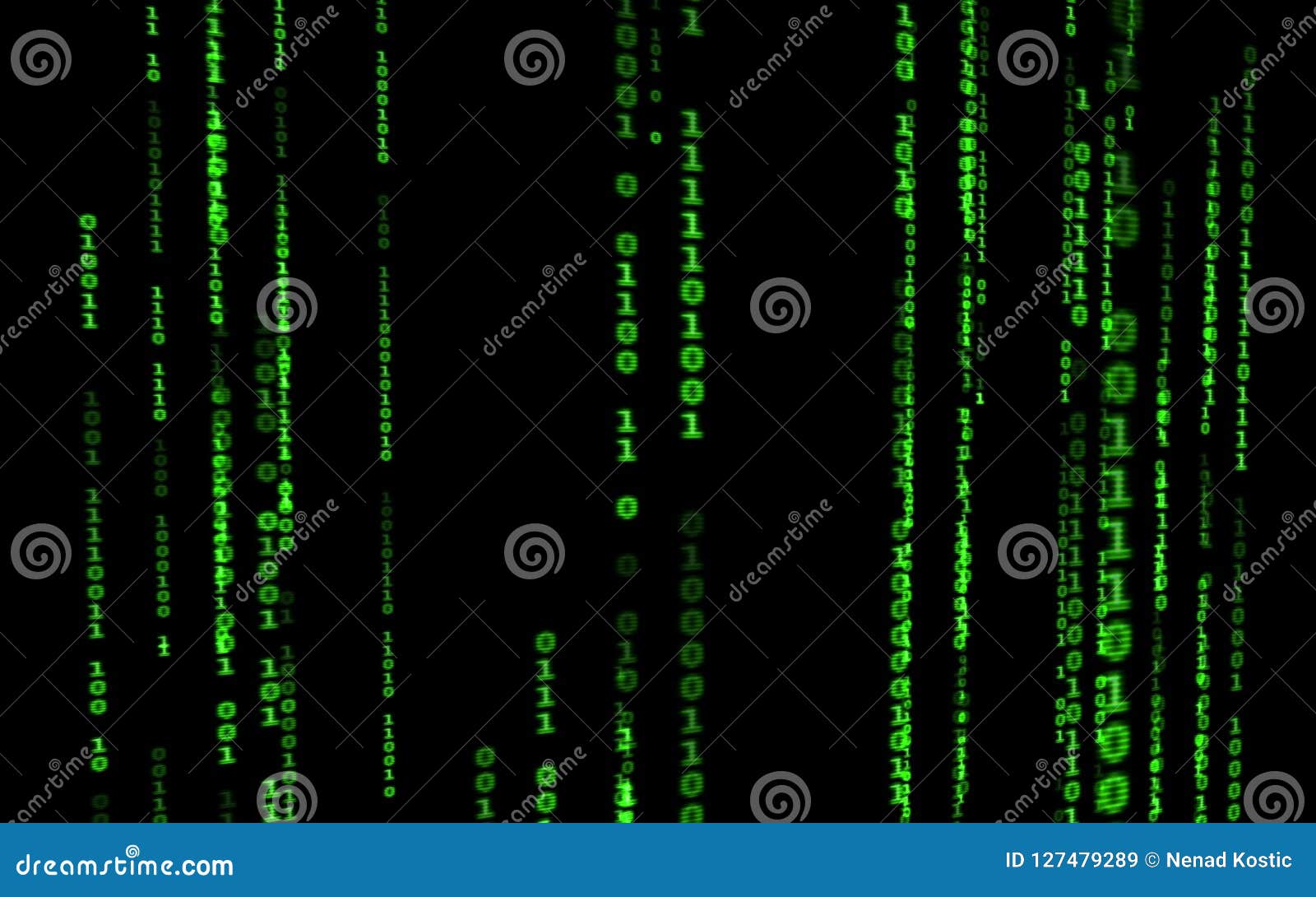 Computer Code Falling Matrix Style. Stock Illustration - Illustration ...