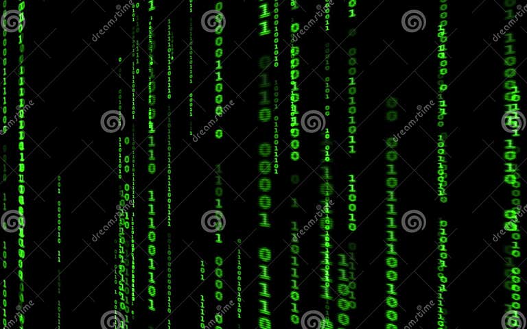 Computer Code Falling Matrix Style. Stock Illustration - Illustration ...