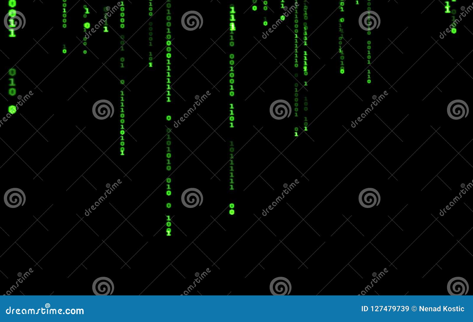 Computer Code Falling Matrix Style. Stock Illustration - Illustration ...