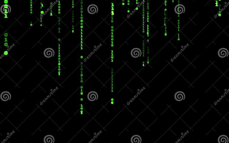 Computer Code Falling Matrix Style. Stock Illustration - Illustration ...