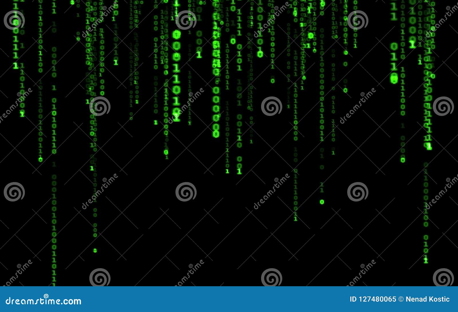 Computer Code Falling Matrix Style. Stock Illustration - Illustration ...