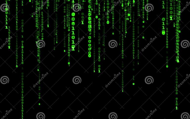 Computer Code Falling Matrix Style. Stock Illustration - Illustration ...