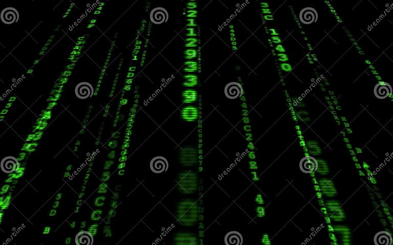 Computer Code Falling Matrix Style. Stock Illustration - Illustration ...