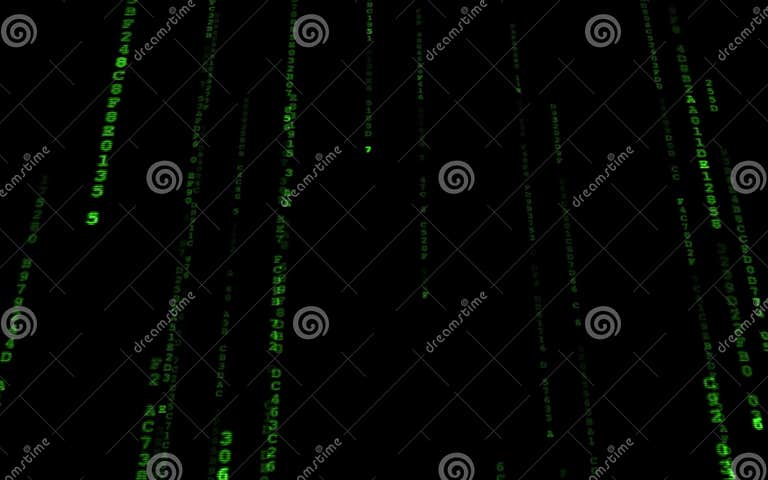 Computer Code Falling Matrix Style. Stock Illustration - Illustration ...