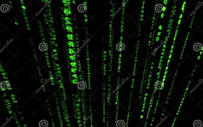 Computer Code Falling Matrix Style. Stock Illustration - Illustration ...