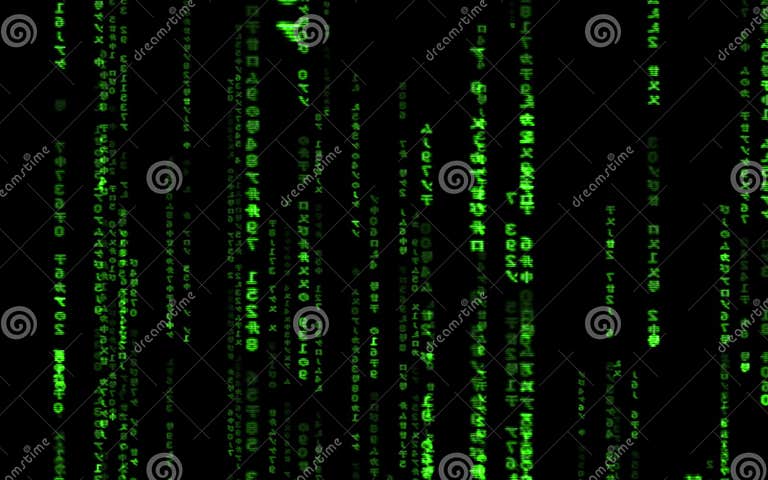 Computer Code Falling Matrix Style. Stock Illustration - Illustration ...