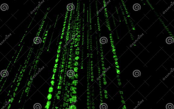 Computer Code Falling Matrix Style. Stock Illustration - Illustration ...