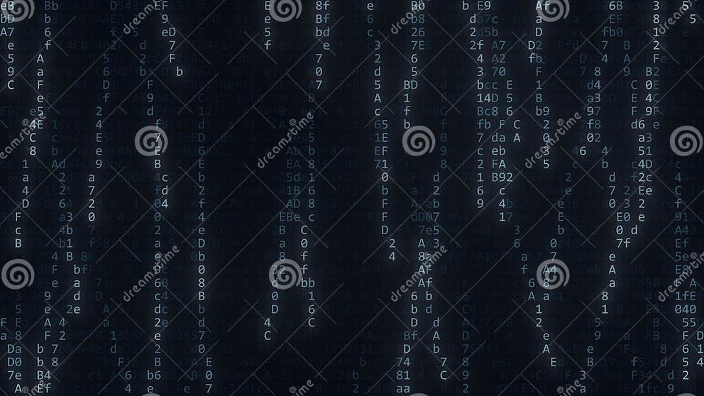 Code Strings Appering on the Screen. 3d Rendering Stock Photo - Image of computer, electronic ...