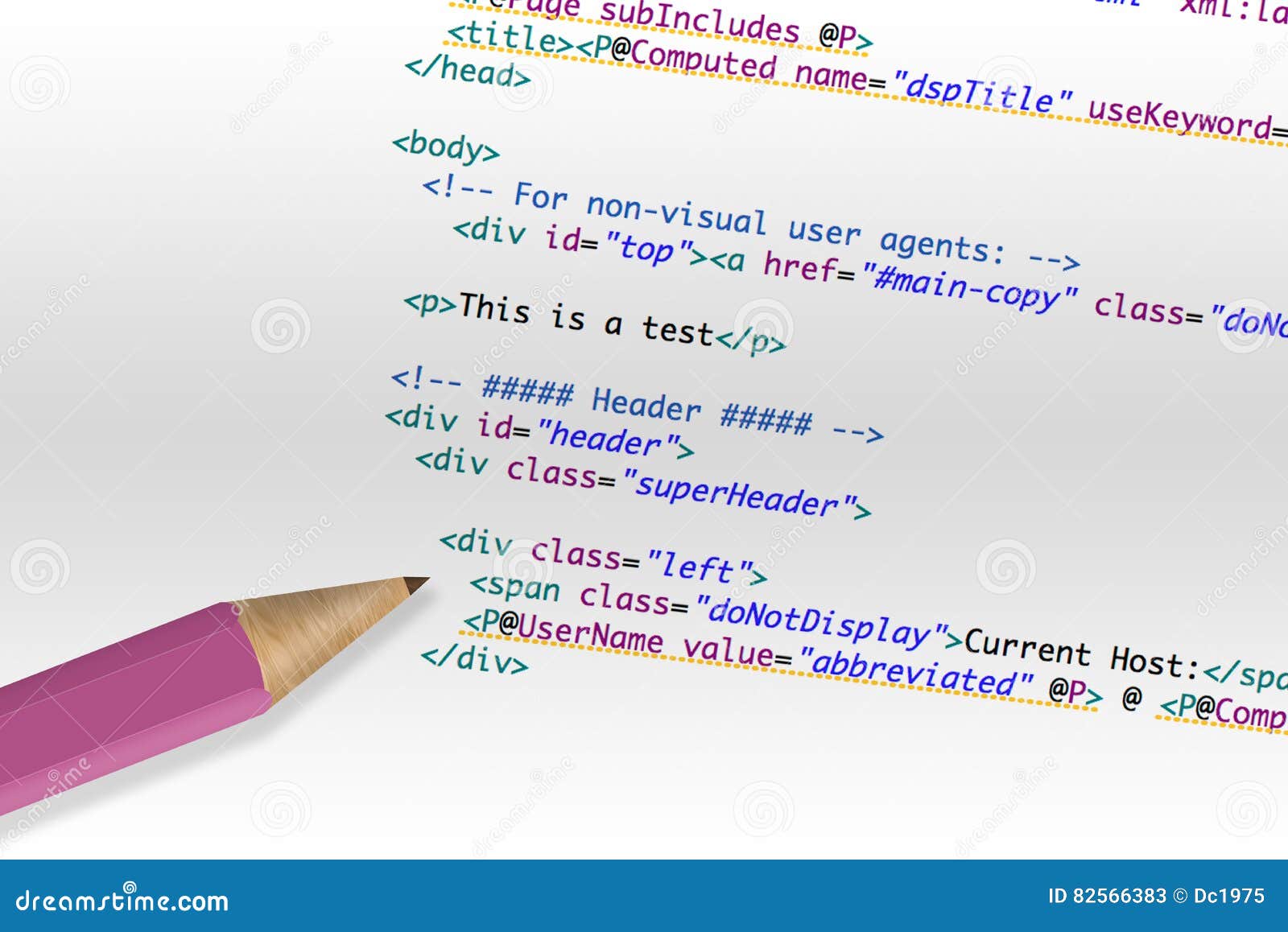 Computer Code Html Stock Image Image Of Binary Coding 82566383