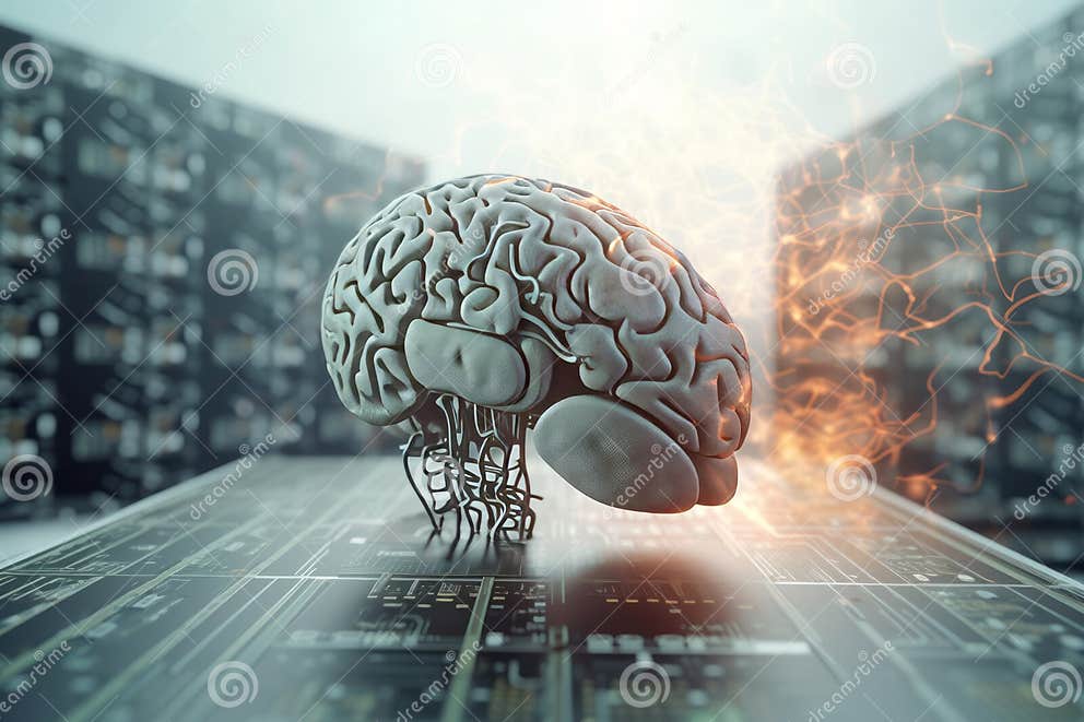 Computer Code Human Brains System. Generate Ai Stock Photo - Image of ...