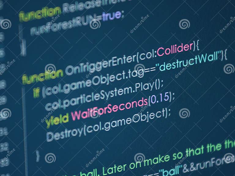 Computer code stock image. Image of scripting, blue, program - 35400561