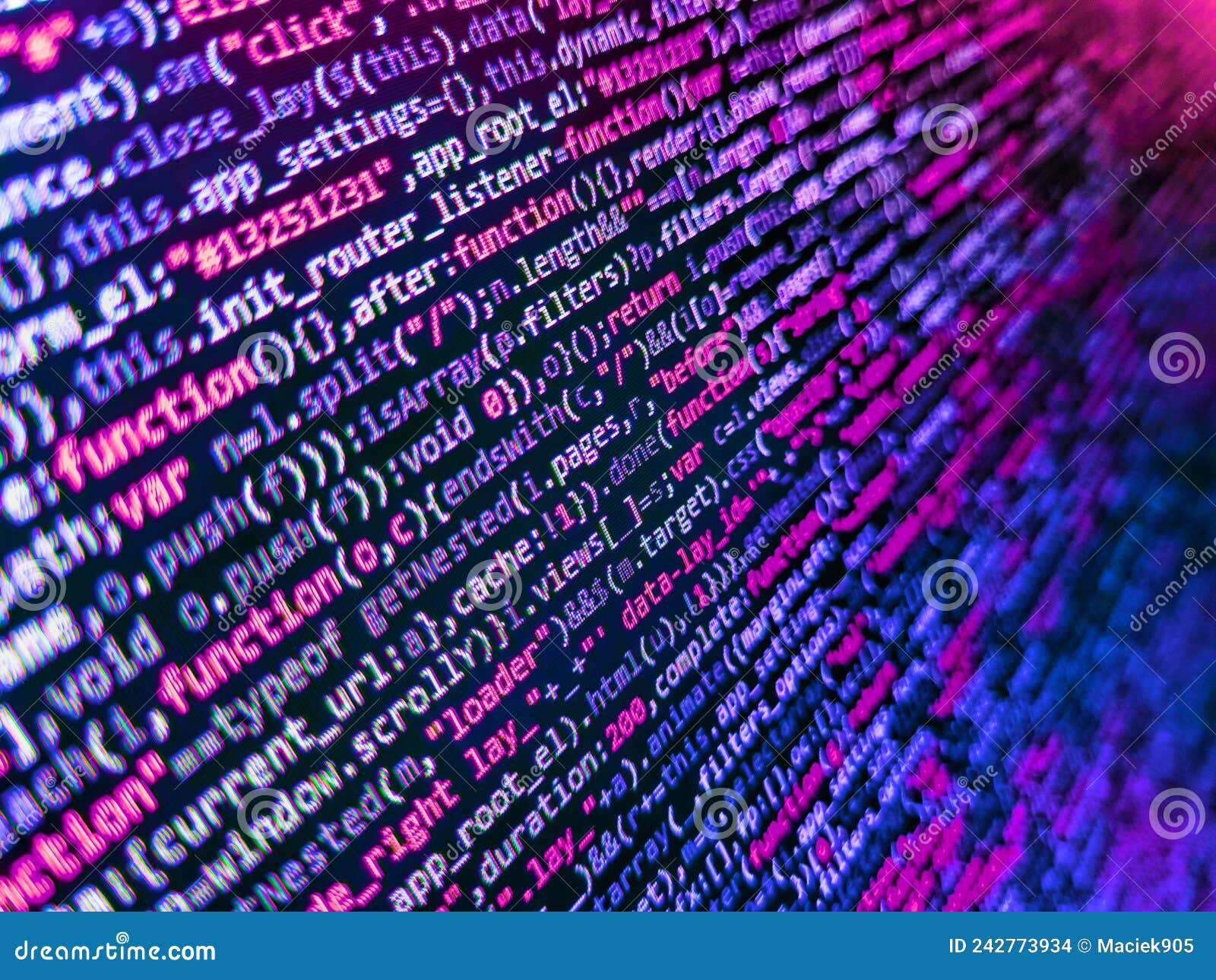 Database Bits Access Stream Visualisation Programming Source Code