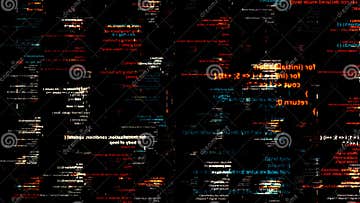 Computer Code on LCD Monitor. Animation Stock Illustration ...