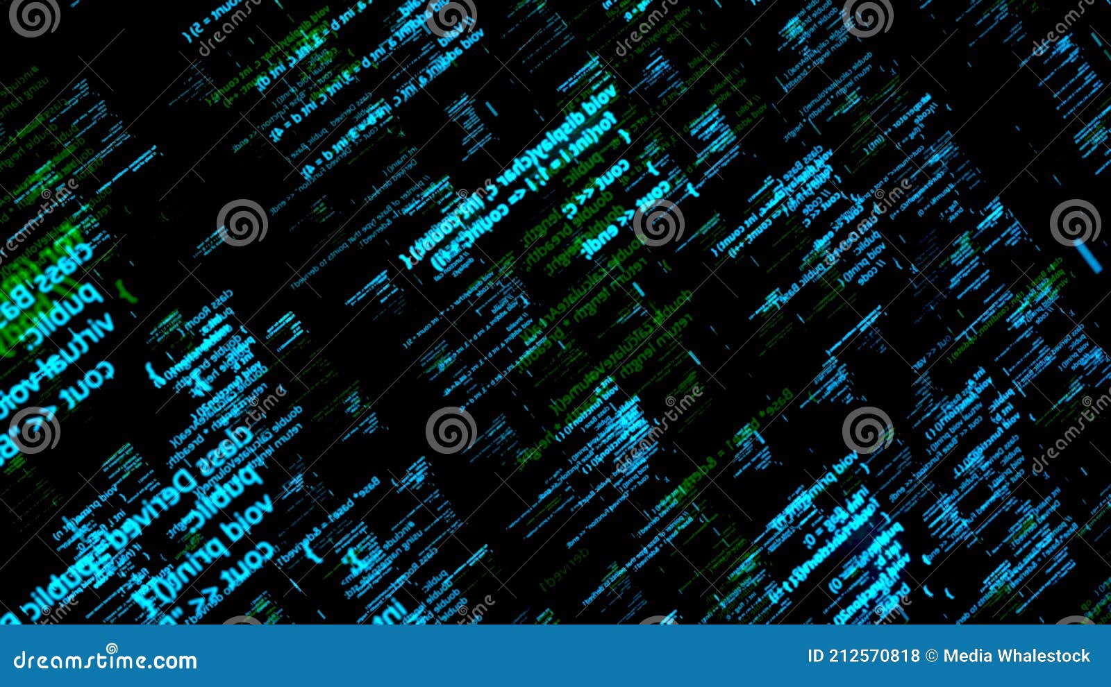 Computer Code on LCD Monitor. Animation Stock Photo - Image of ...