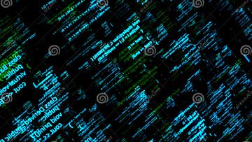 Computer Code on LCD Monitor. Animation Stock Photo - Image of ...
