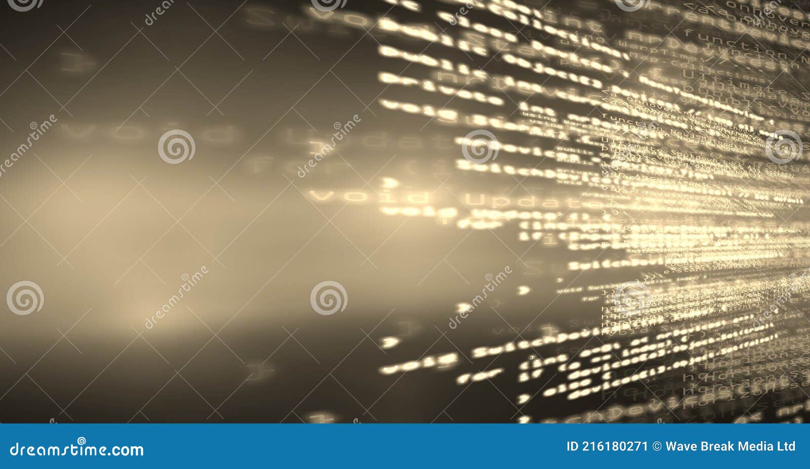 Computer Code Processing Against A Black Background Program Coding And Technology Concept Stock