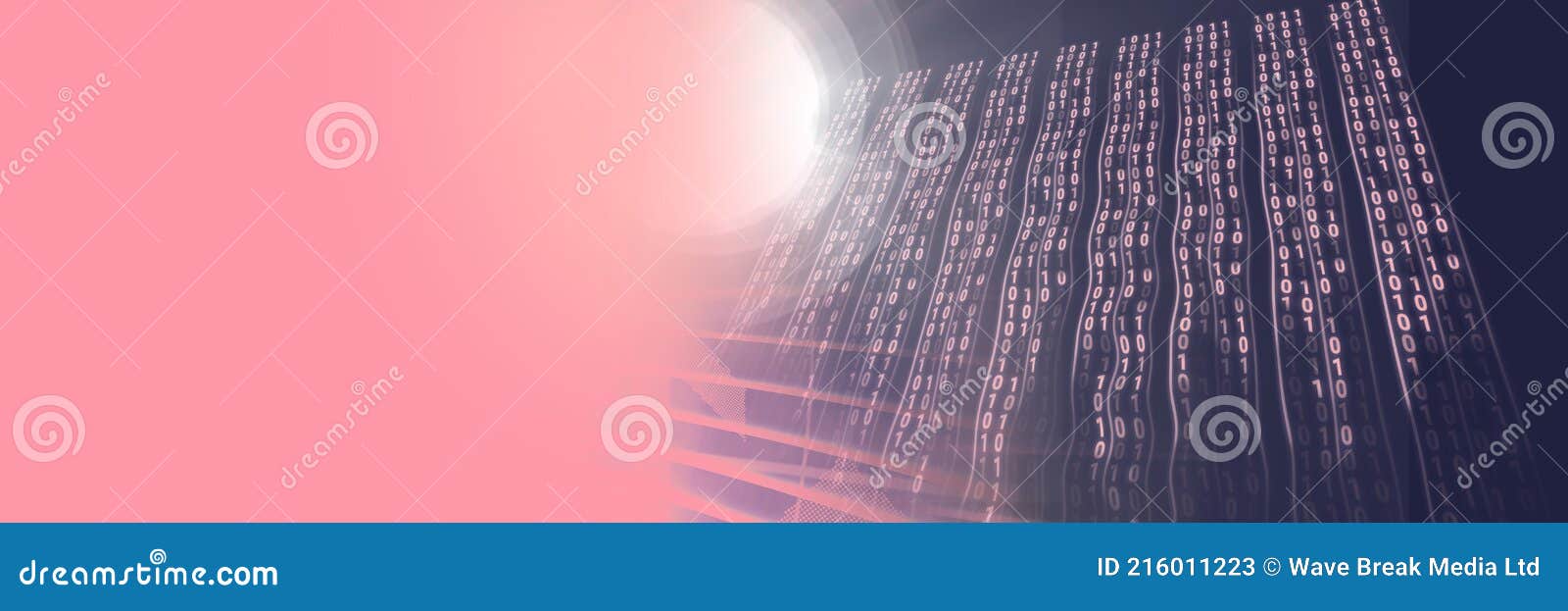 Computer Code Processing Against A Pink And Gradient Background Program Coding Concept Stock