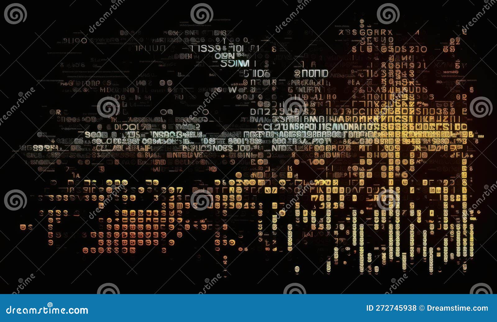 Computer Code Program. Beautiful Colorful Illustration. Style Stock ...