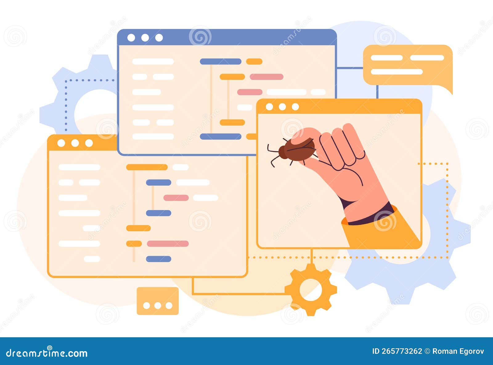 Computer Code Programmers Hand Holding Bug Malware Problem Digital