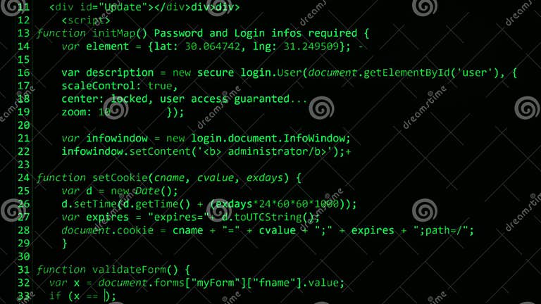 Computer Code Programming Coding Process Stock Image - Image of menu ...
