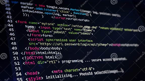 Computer Code Programming Coding Process Stock Image - Image of ...