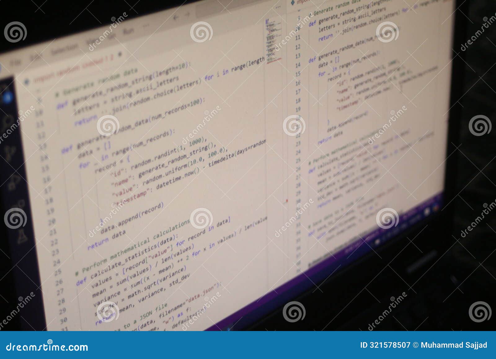 Computer Code Programming Language Coding Close High Resolution Photo On Computer Laptop Screen