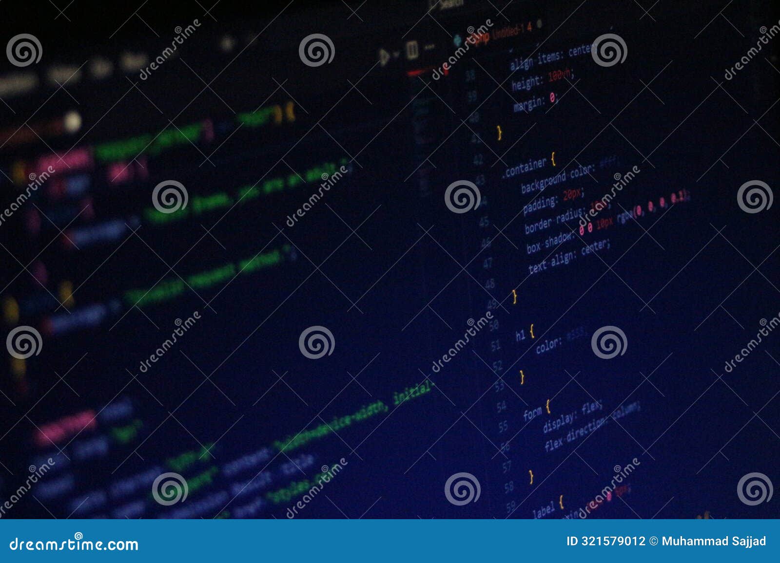 Computer Code Programming Language Coding Close High Resolution Photo On Computer Laptop Screen