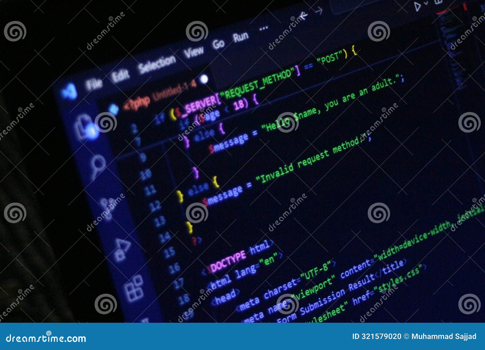 Computer Code Programming Language Coding Close High Resolution Photo On Computer Laptop Screen