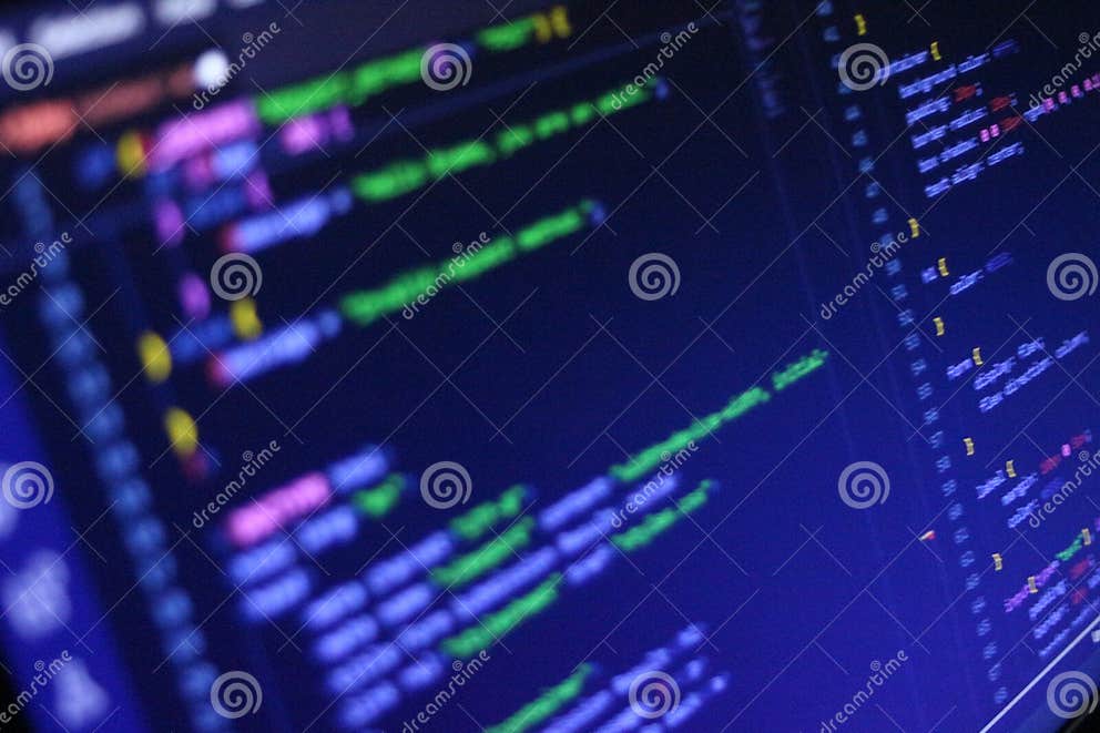 Computer Code Programming Language Coding Close High Resolution Photo On Computer Laptop Screen