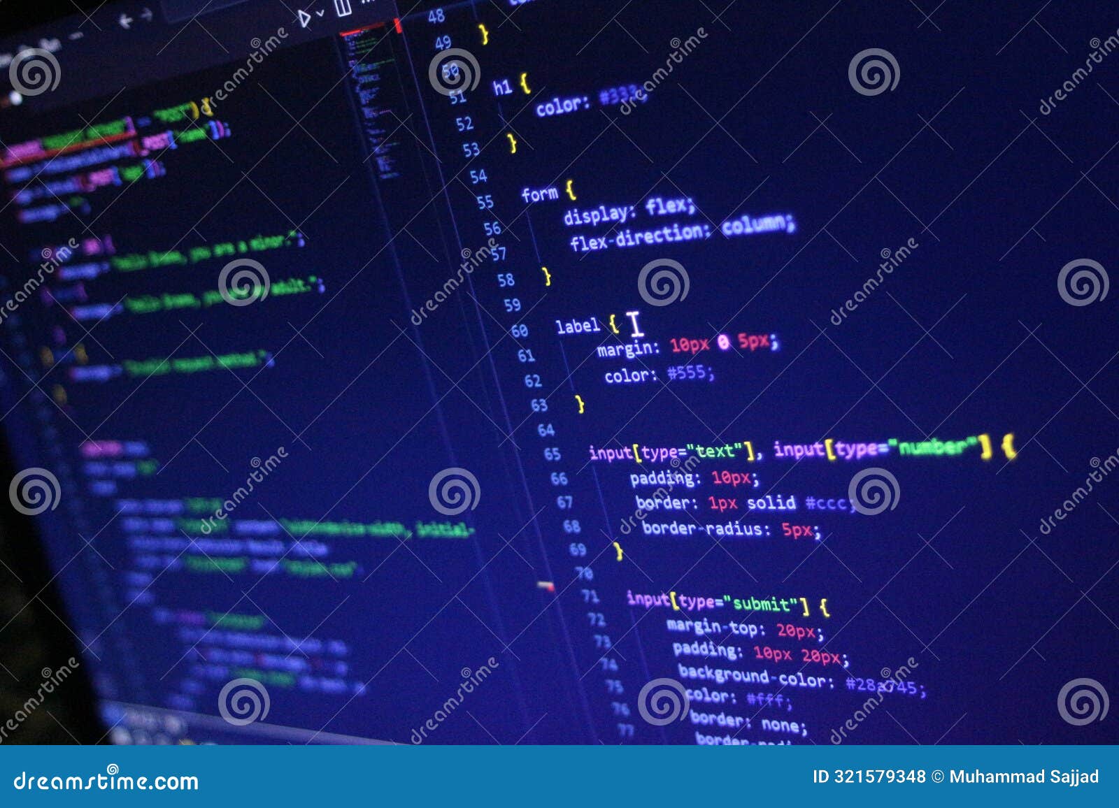 Computer Code Programming Language Coding Close High Resolution Photo On Computer Laptop Screen
