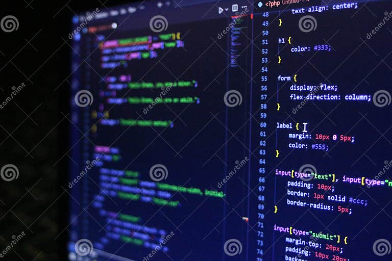 Computer Code Programming Language Coding Close High Resolution Photo ...
