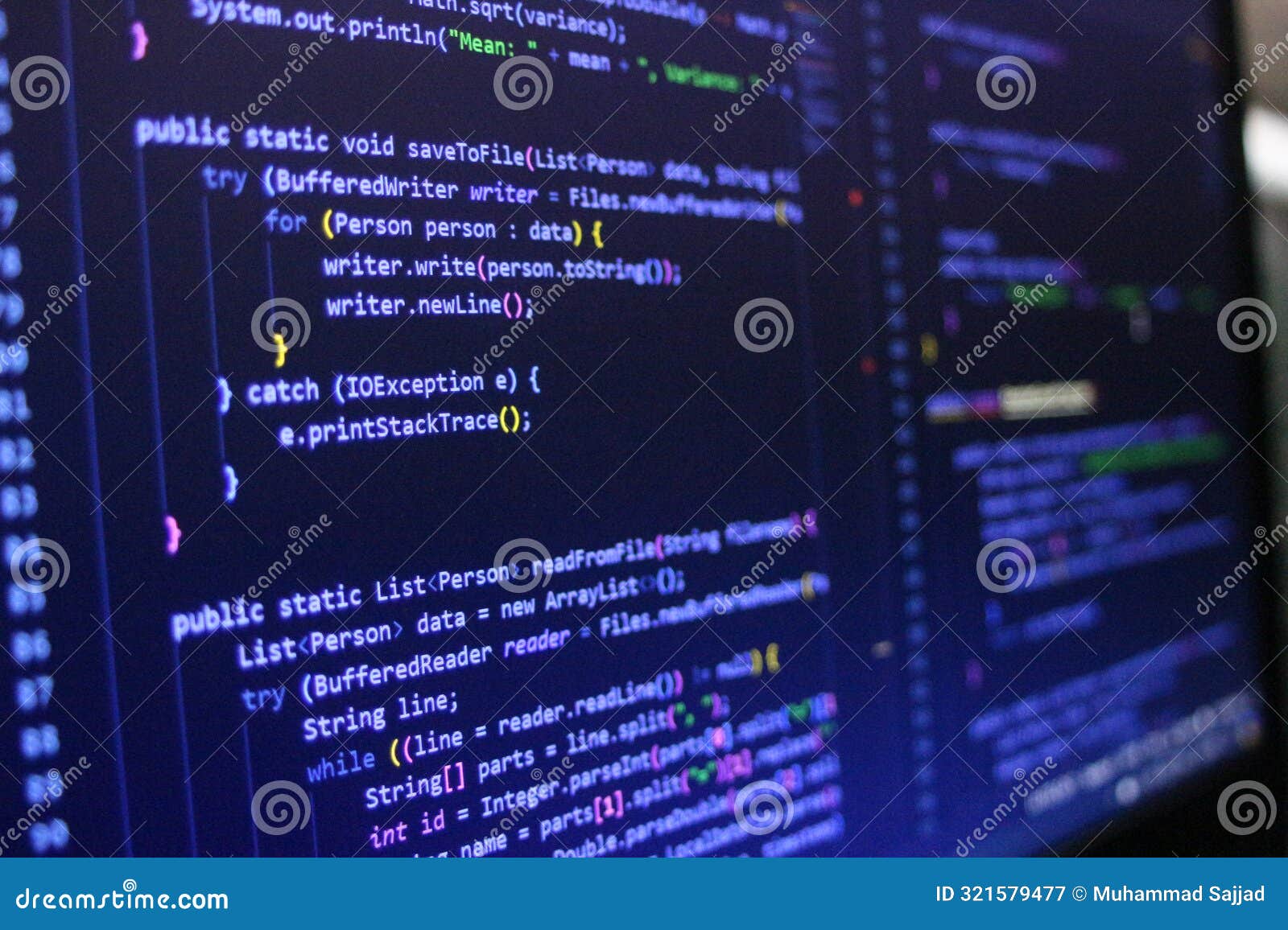 Computer Code Programming Language Coding Close High Resolution Photo on Computer Laptop Screen ...