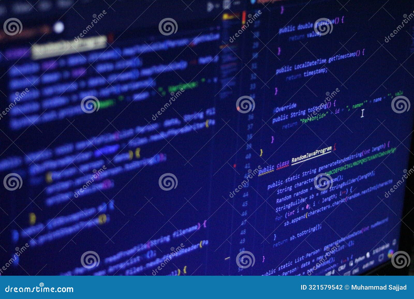 Computer Code Programming Language Coding Close High Resolution Photo On Computer Laptop Screen