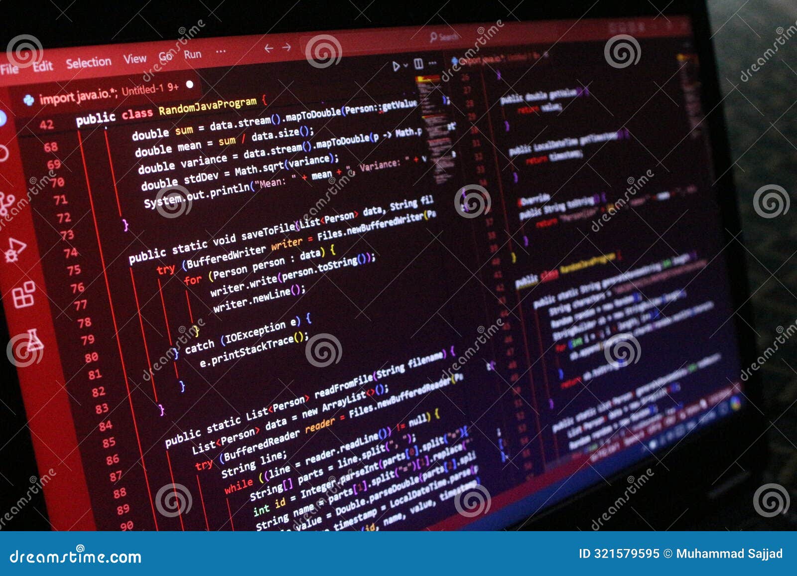 Computer Code Programming Language Coding Close High Resolution Photo On Computer Laptop Screen