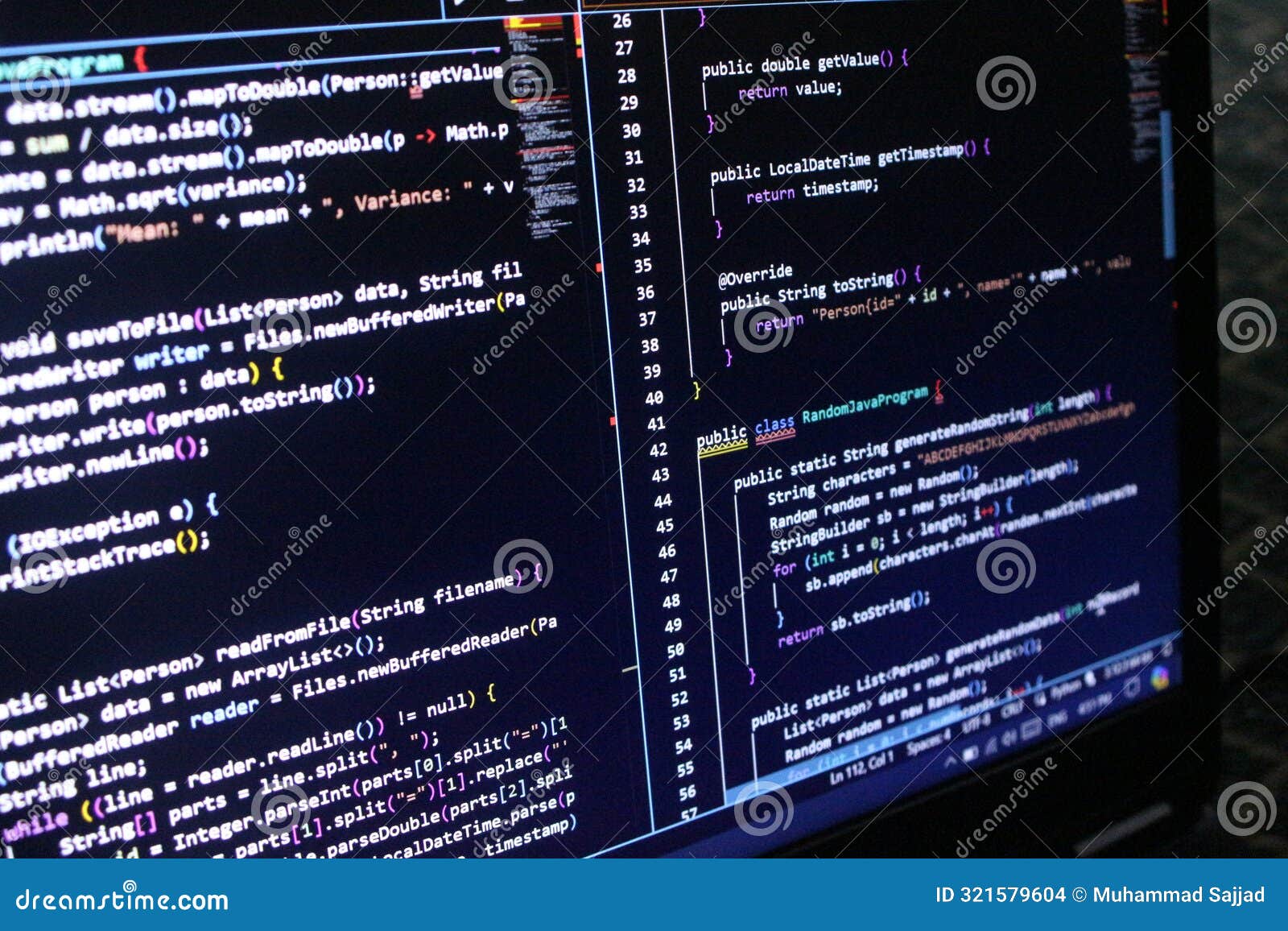 Computer Code Programming Language Coding Close High Resolution Photo on Computer Laptop Screen ...